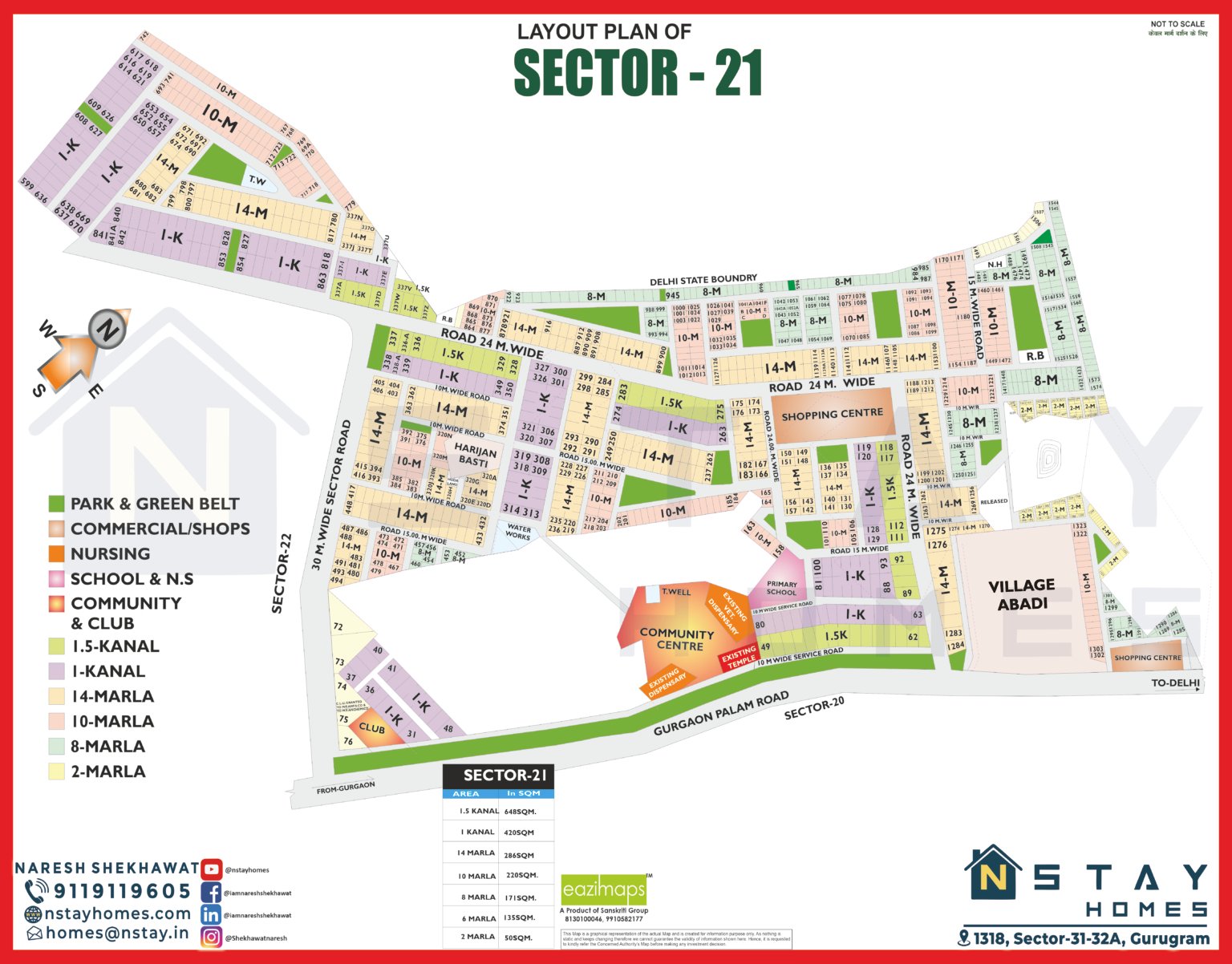Gurgaon Sector Maps - NStay HOMES