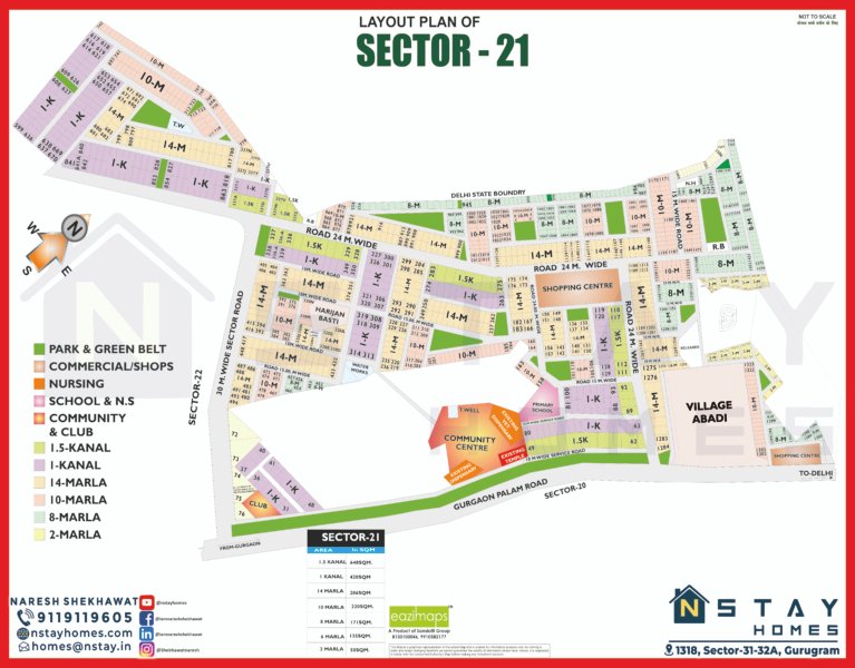 Gurgaon Sector Maps – NStay HOMES